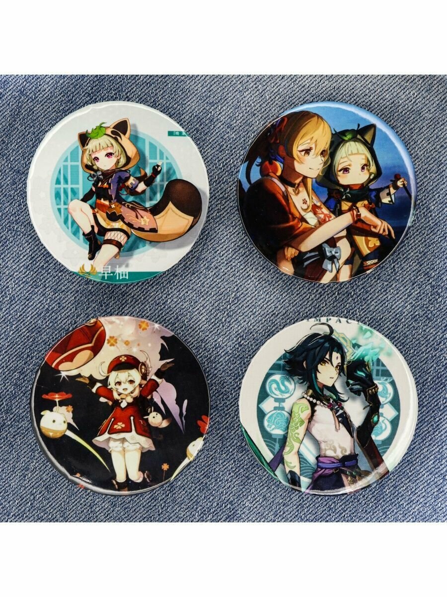 Набор значков аниме серии Genshin Impact