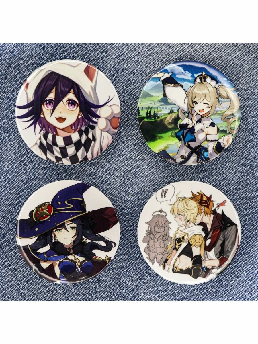 Набор значков аниме серии Genshin Impact