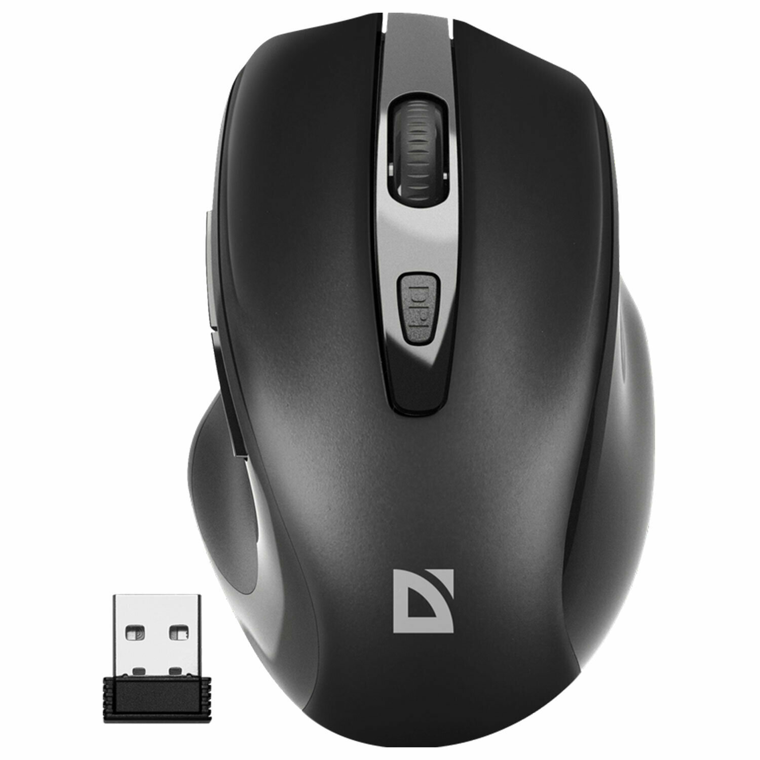 Мышь беспроводная Defender Prime MB-053, USB, 5 кнопок, 1 колесо-кнопка, оптическая, черная