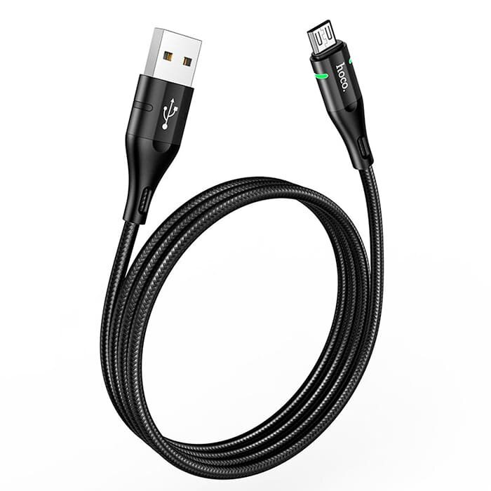 Кабель HOCO U93 Shadow MicroUSB 1.2м Black