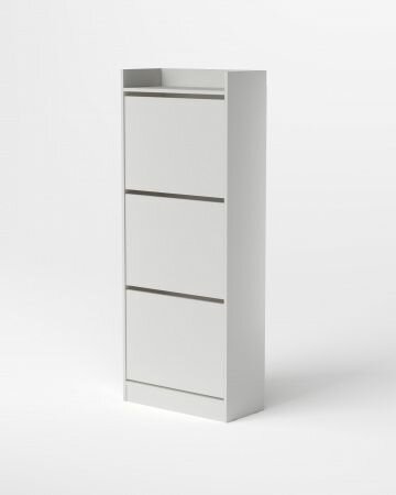 МС Охта Лайт Обувница 600.3 Белый гладкий/ (Петровская мебель)