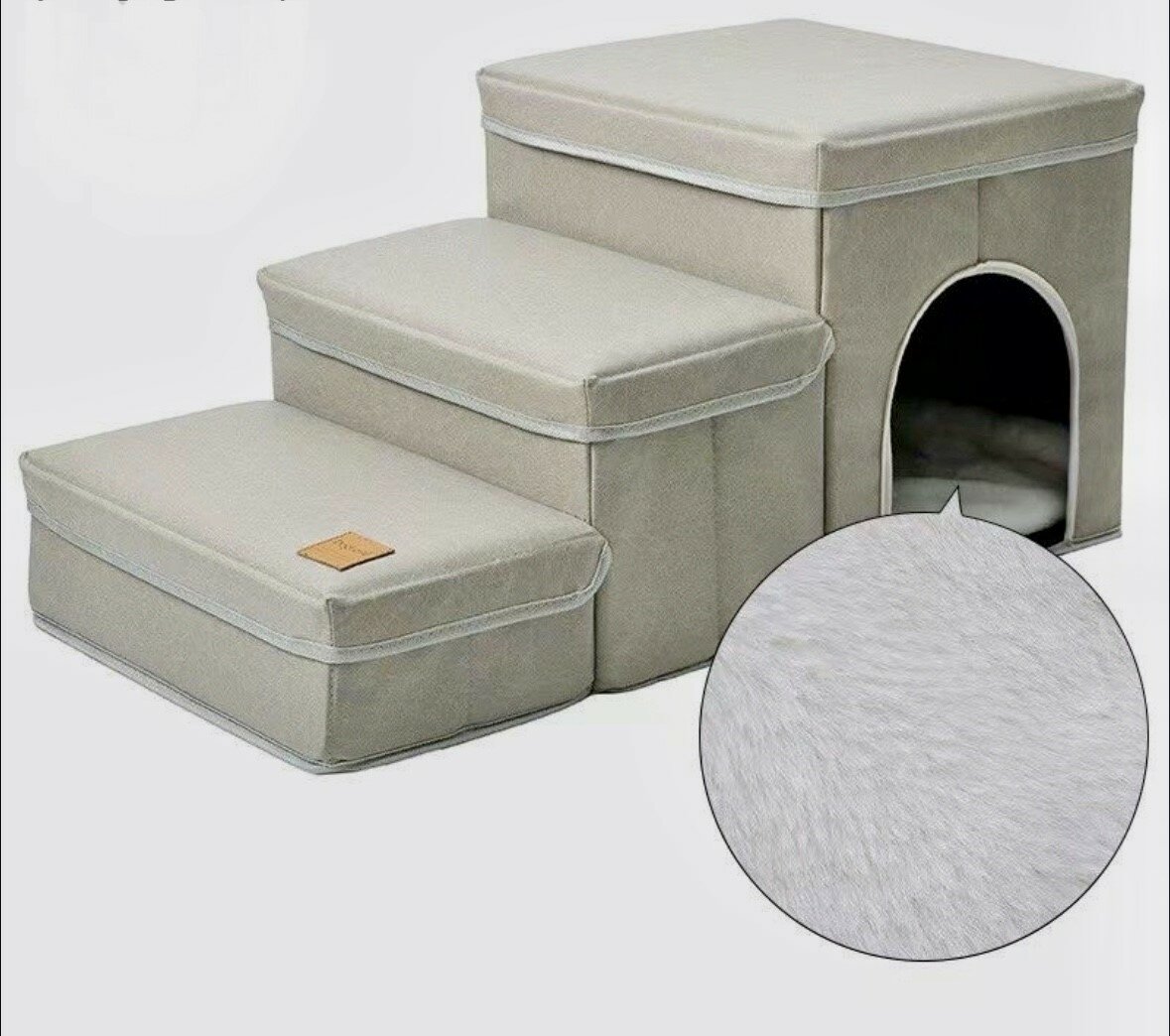 Лестница-домик для собак и кошек прикроватная, складная , с отсеками для хранения, 35х68х33(ш*д*в)