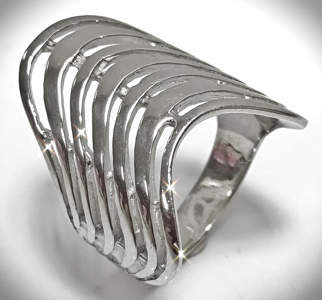 Перстень, серебро, 925 проба, родирование