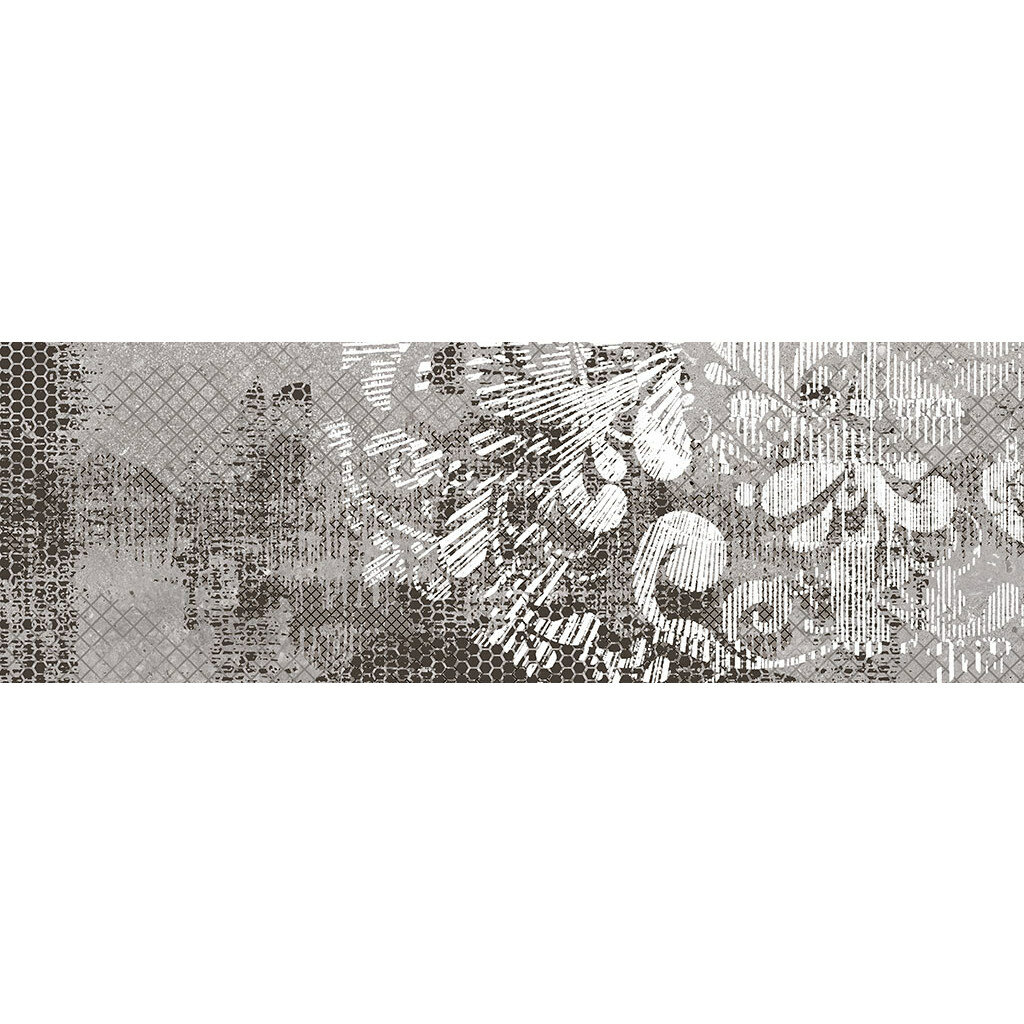 Настенная керамическая плитка Gravita Starling ash dec 03 30x90 см ректификат матовая для стен