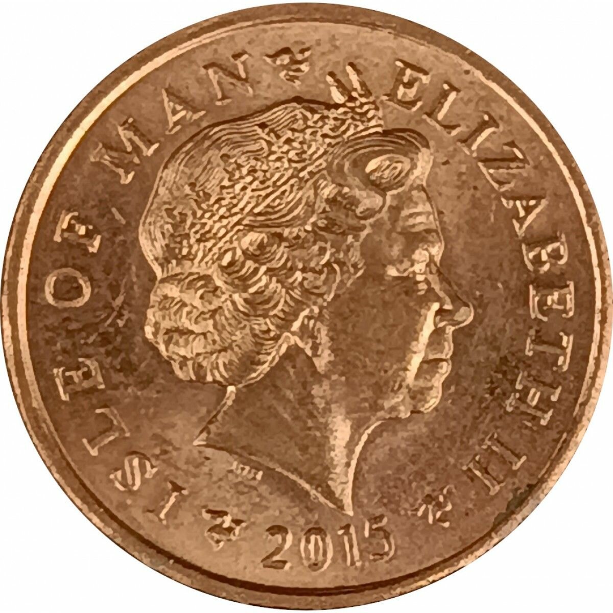 1 пенни 2015 Остров Мэн из оборота