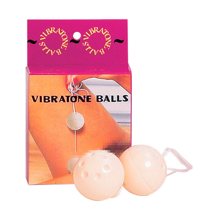 Vibratone Balls, белые — вагинальные шарики со смещенным центром, ⌀3.5 см