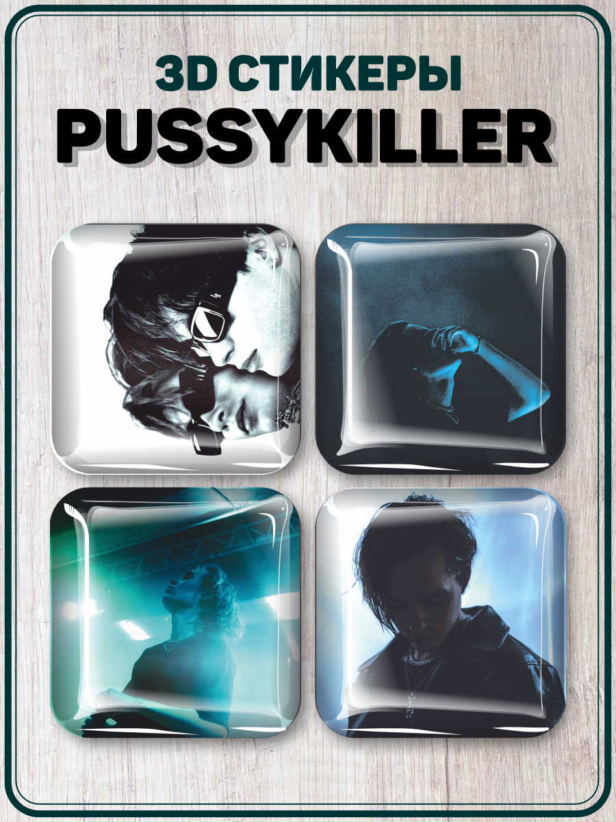 3D стикеры на телефон наклейки Pussykiller Музыкант