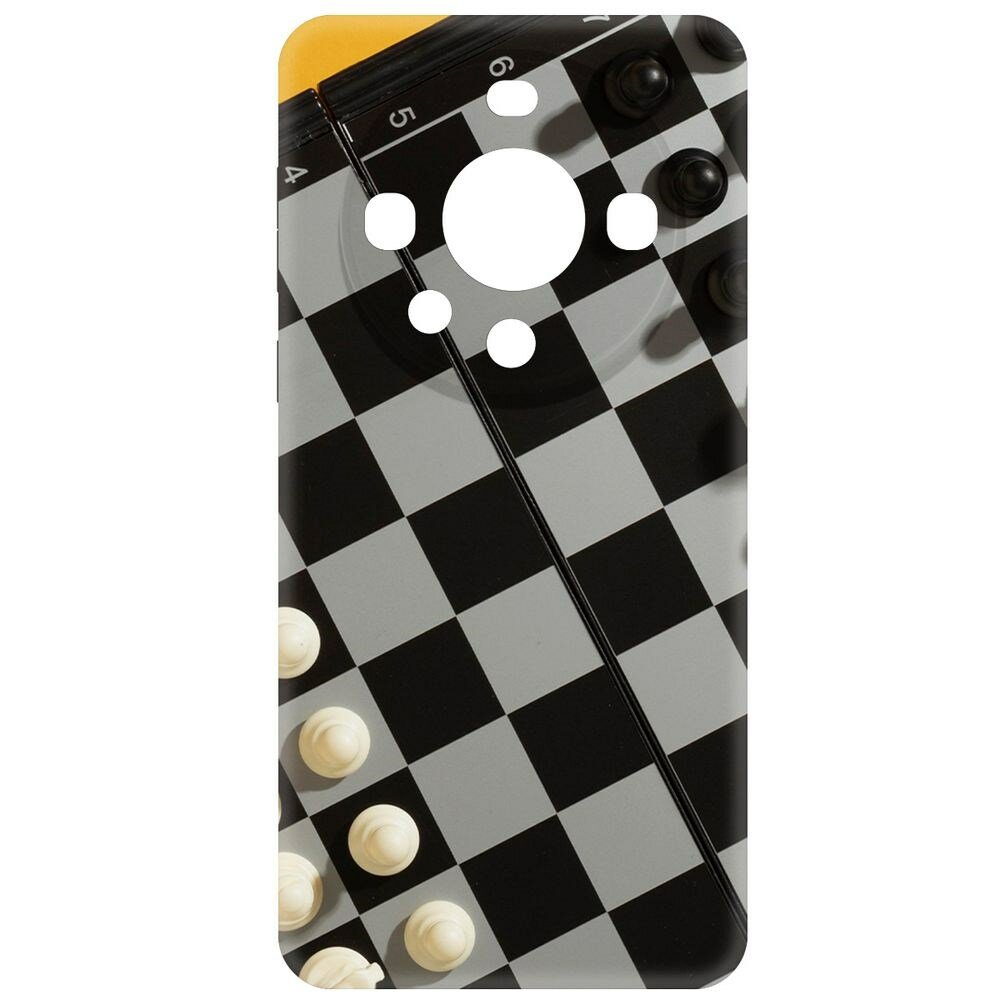 Чехол-накладка Krutoff Soft Case Шахматы для Huawei Mate 60 Pro черный
