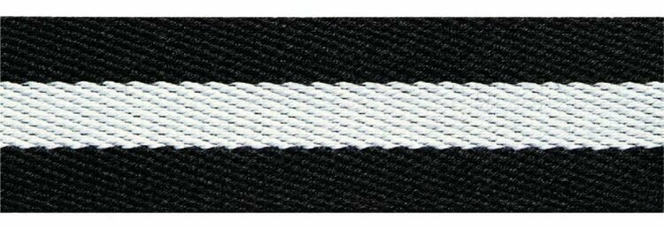 Лента-ремень для сумок, ширина 40 мм, 100% полиэстер, белый/черный, 3 м в упаковке, PRYM, 965200