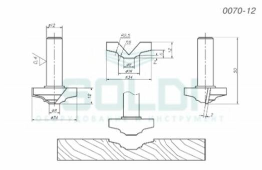 Фреза ST0070-12 TCT