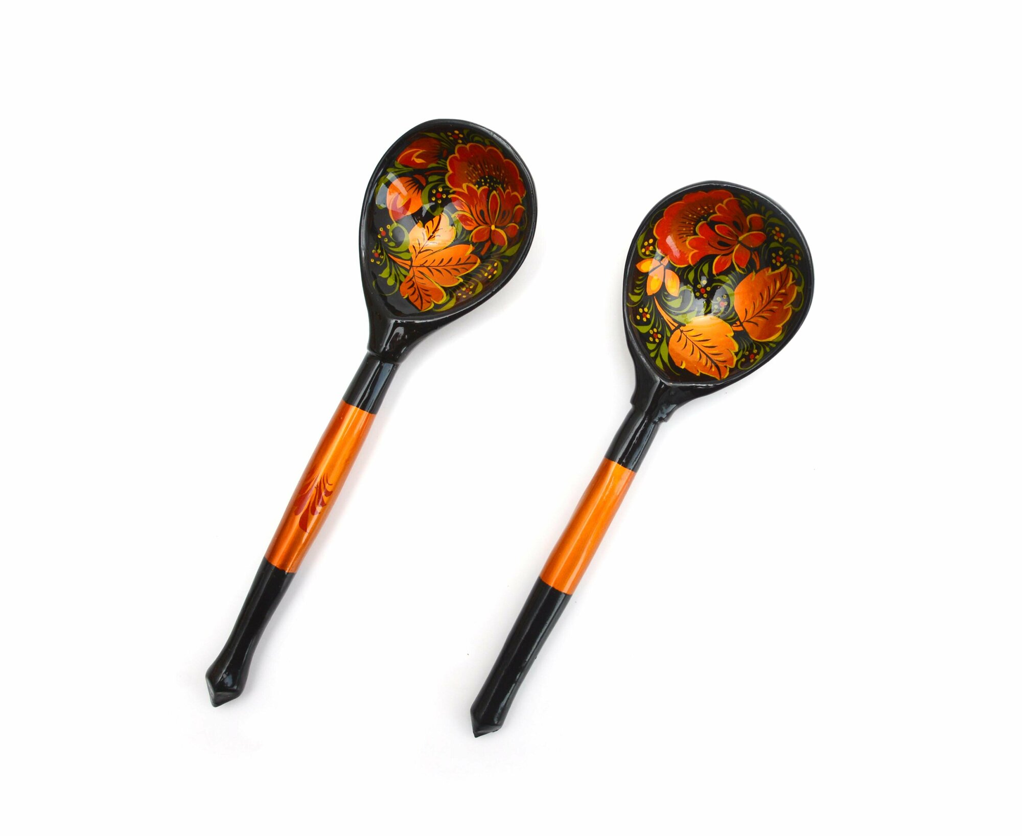 Ложка деревянная столовая хохлома "Цветы"