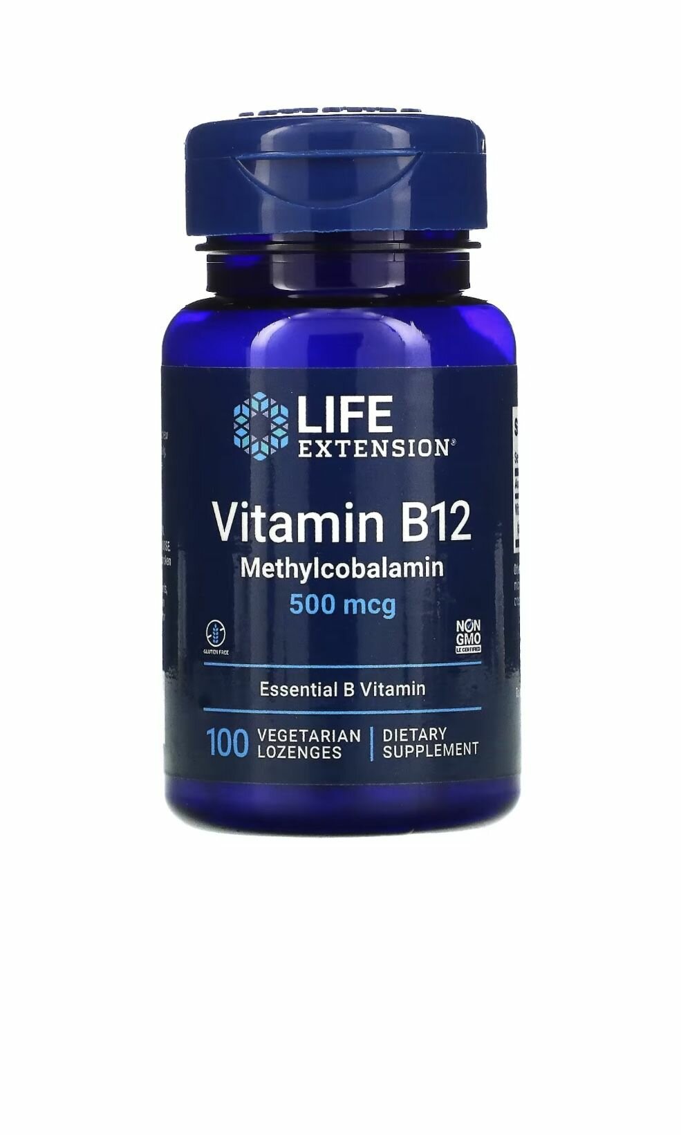 Метилкобаламин Витамин B-12 LIFE EXTENSION Methylcobalamin Vitamin B-12 500 mcg 100 пастилок