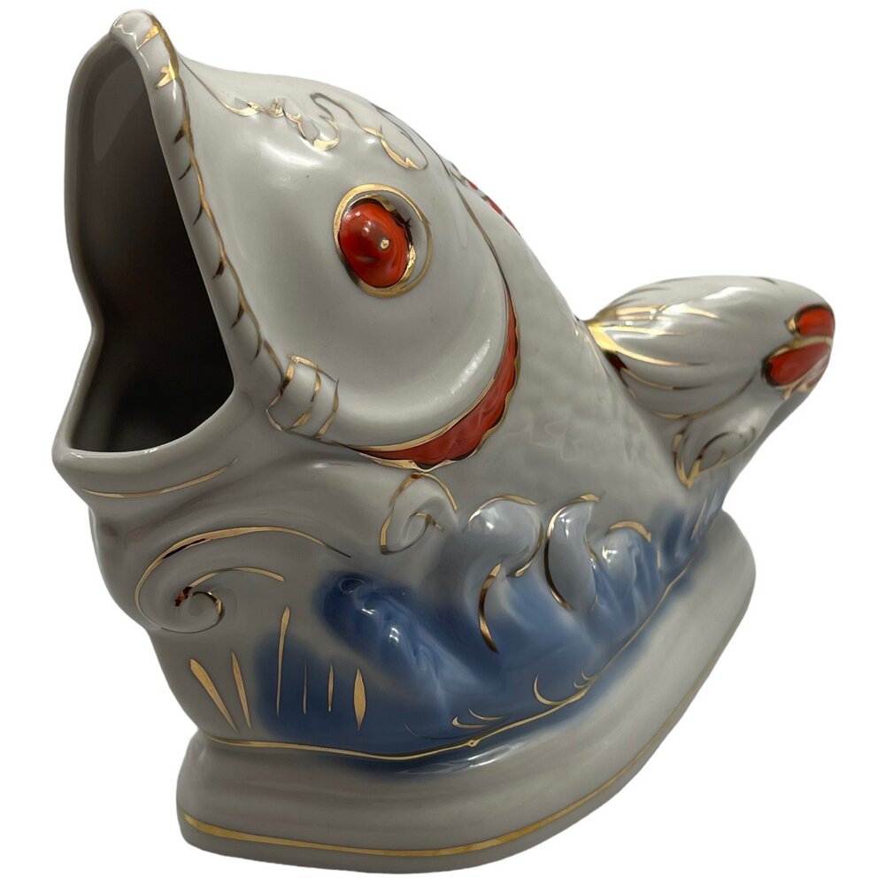 Фарфоровая салфетница "Рыба" 1960-1991 гг. Коростень ФЗ, СССР (Лот №2)