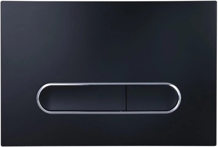 Кнопка смыва Esbano OVL-17MB ESINOVL17MB для инсталляции, черный матовый/хром/черный матовый