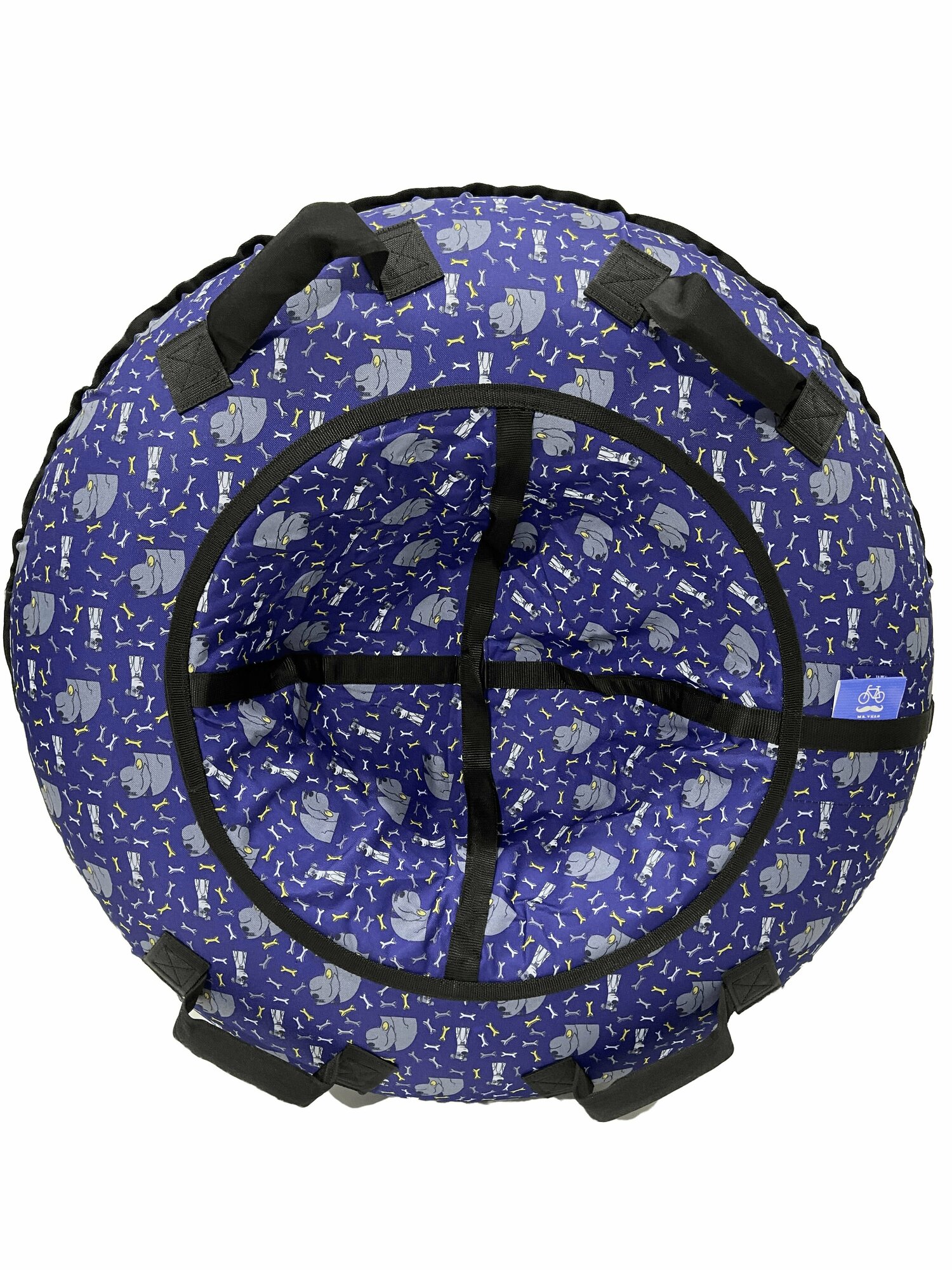 Тюбинг, ватрушка для катания 105 (100) см Мистер Вело "Премиум" Бульдог синий