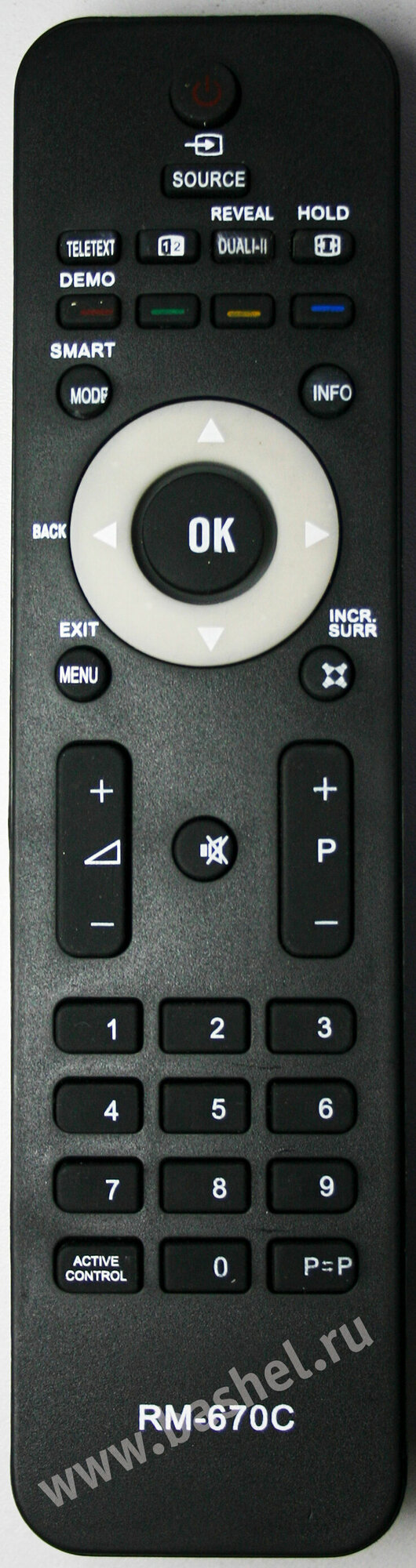 UNIVERSAL PHILIPS RM-670C LCD, Пульт ДУ, (2422 549 02454)