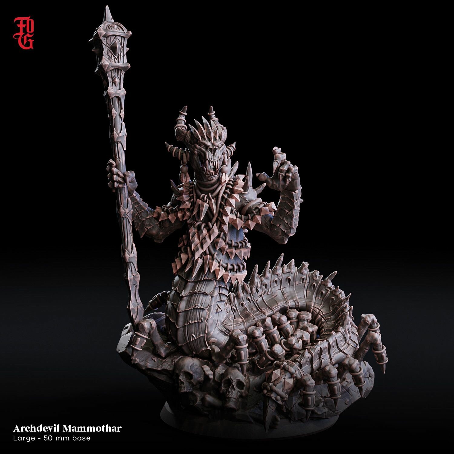 Миниатюра D&D "Архидьявол Мамонтар" 32 мм (DnD, Dungeons & Dragons, ДнД, Подземелья и Драконы, Pathfinder)