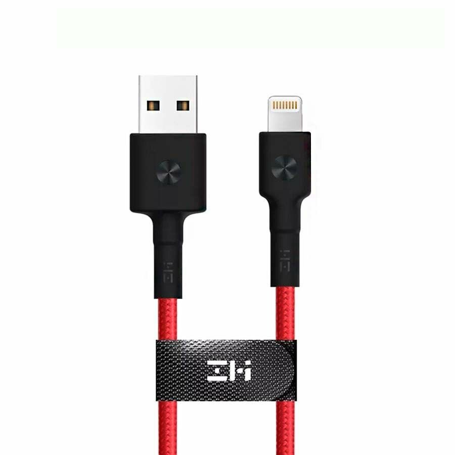 Кабель USB/Lightning MFI ZMI AL803, для устройств Apple, 3A, 18 W, красный, 1 метр