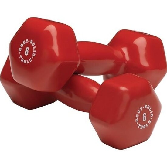 Гантель Body-solid в виниловой оболочке 2,7 кг (6lb)