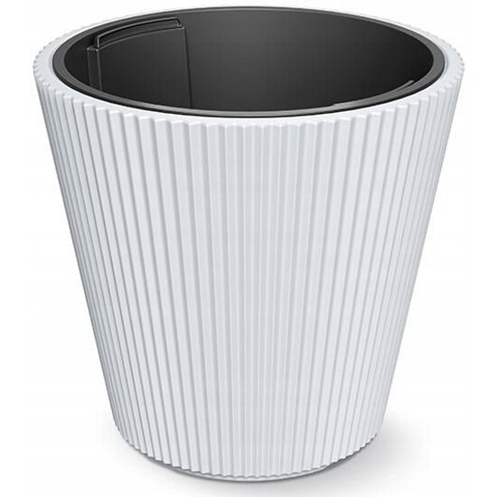 Кашпо Prosperplast для цветов Milly со вставкой d- 23,8 см, h-22,7 см, 7 л, белый