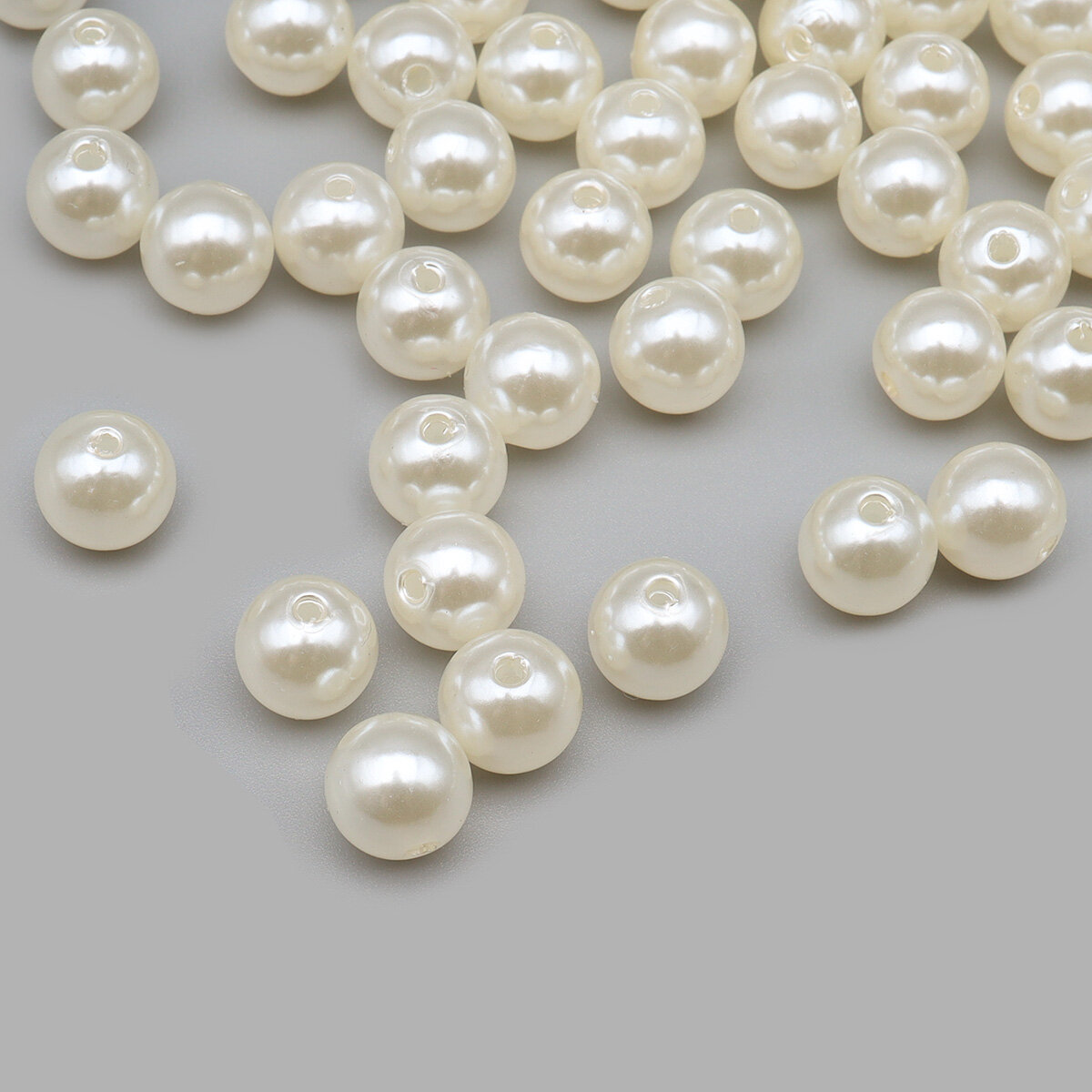 Бусины для рукоделия пластиковые, 'жемчуг', цветные, круглые, 10мм, 50г, Astra&Craft (003 NL телесный)