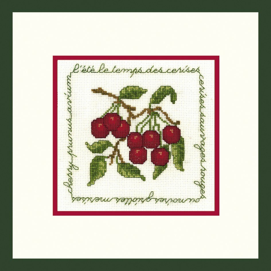 Набор для вышивания Le Bonheur des Dames #2217 Les Cerises (Вишенки), Счетный крест, 10.5 х 10.5 см