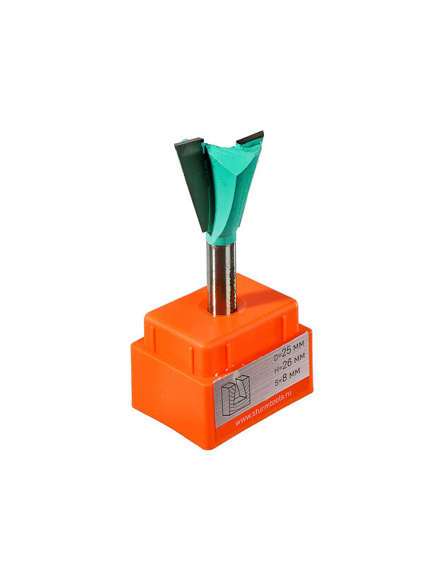 Фреза пазовая "ласточкин хвост" 25х26х61мм хв.8 Sturm RB05-082625