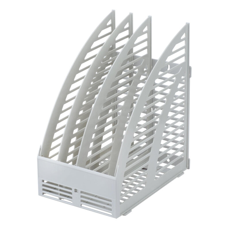 Лоток вертикальный Attache 160мм, 3 отделения сборный серый 1817213