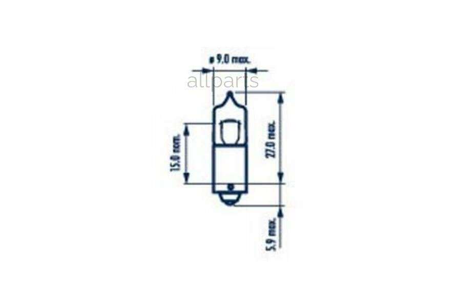 NARVA 681633000 Лампа H6W 12V 6W BAX9s Range Power blue+
