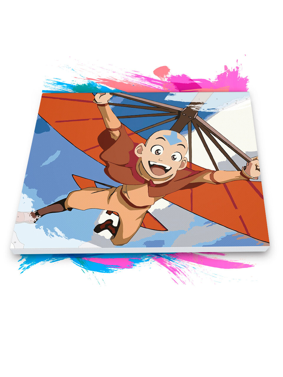 Картина по номерам на холсте Аватар - Аанг в небе, 30 х 40 см