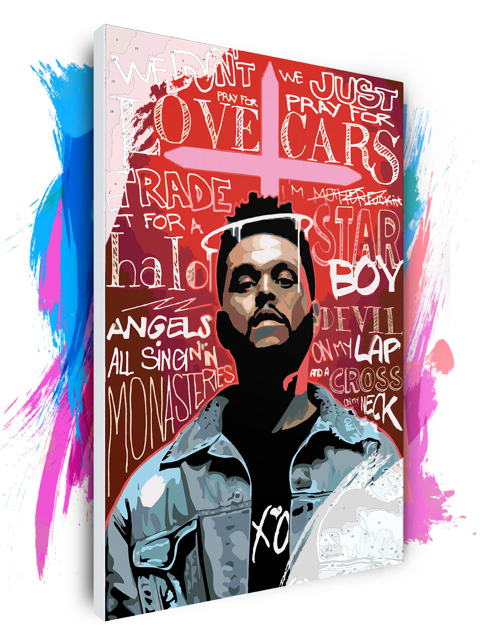 Картина по номерам на холсте The Weeknd Art, 40 х 60 см