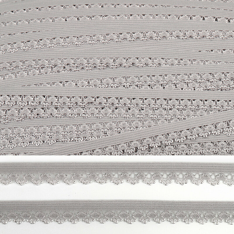 Резинка ажурная бельевая шир.12мм цв. S154 серый упак.10 м