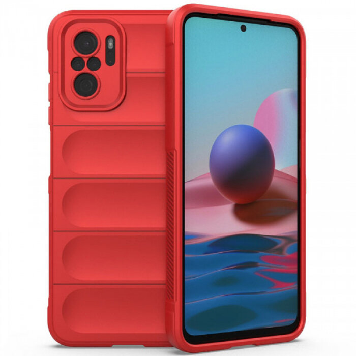 Flex Silicone Противоударный чехол для Xiaomi Redmi Note 10 / 10S / Poco M5s с защитой камеры и микрофиброй