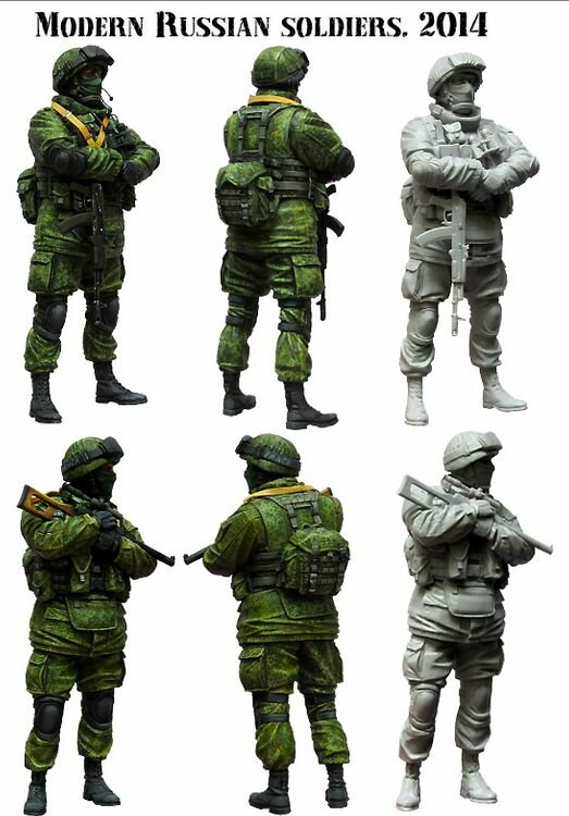 35098 Modern Russian soldiers ( Crimea ) фигура для моделирования Evolution miniatures масштаб 1/35