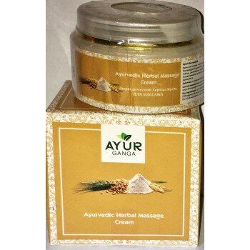 Ayurvedic Herbal MASSAGE Cream, Ayur Ganga (Аюрведический хербал крем для массажа), 30 г.