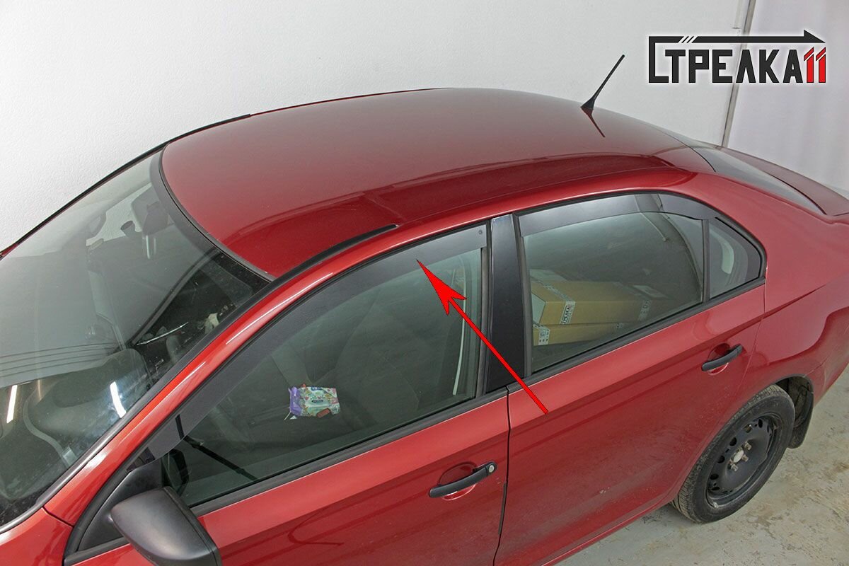 SKODA RAPID 2012-2020 (I) - 2D Дефлекторы окон черные