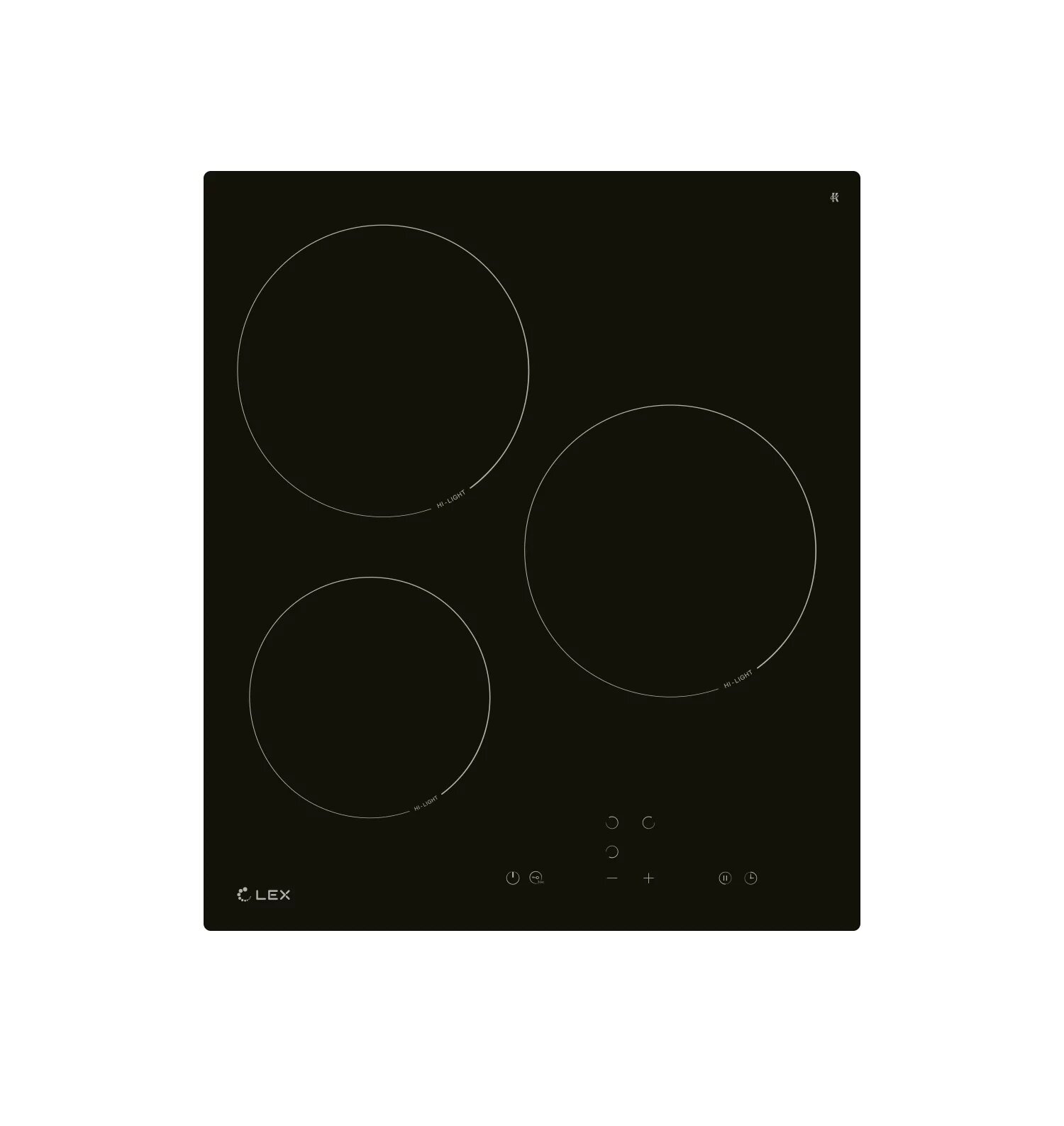 Электрическая варочная панель LEX EVH 430A BL, стеклокерамическая, 3 зоны нагрева