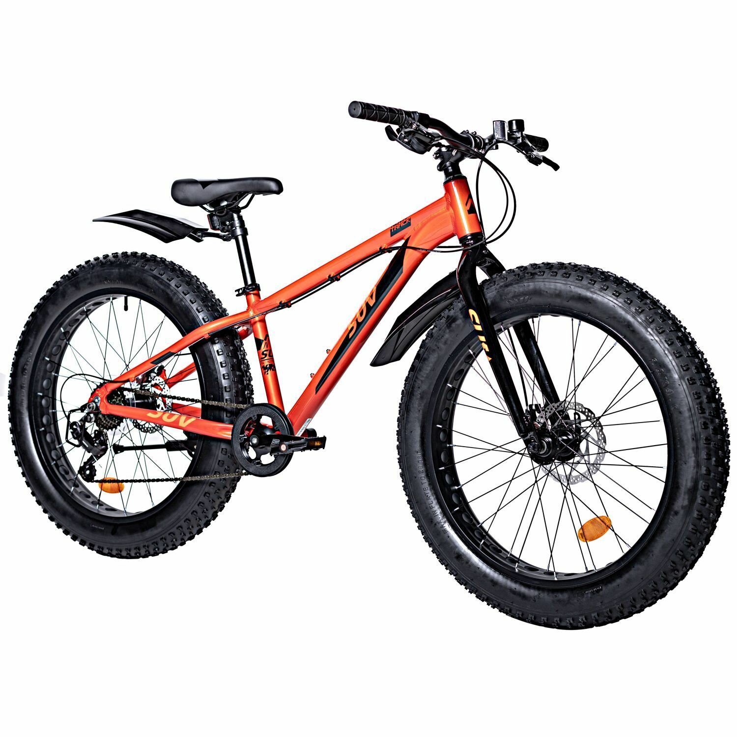 Велосипед NOVATRACK FATBIKE 24" SUV алюм. рама 13, терракот, 7-скор, TY200/TS38, диск. торм. STG