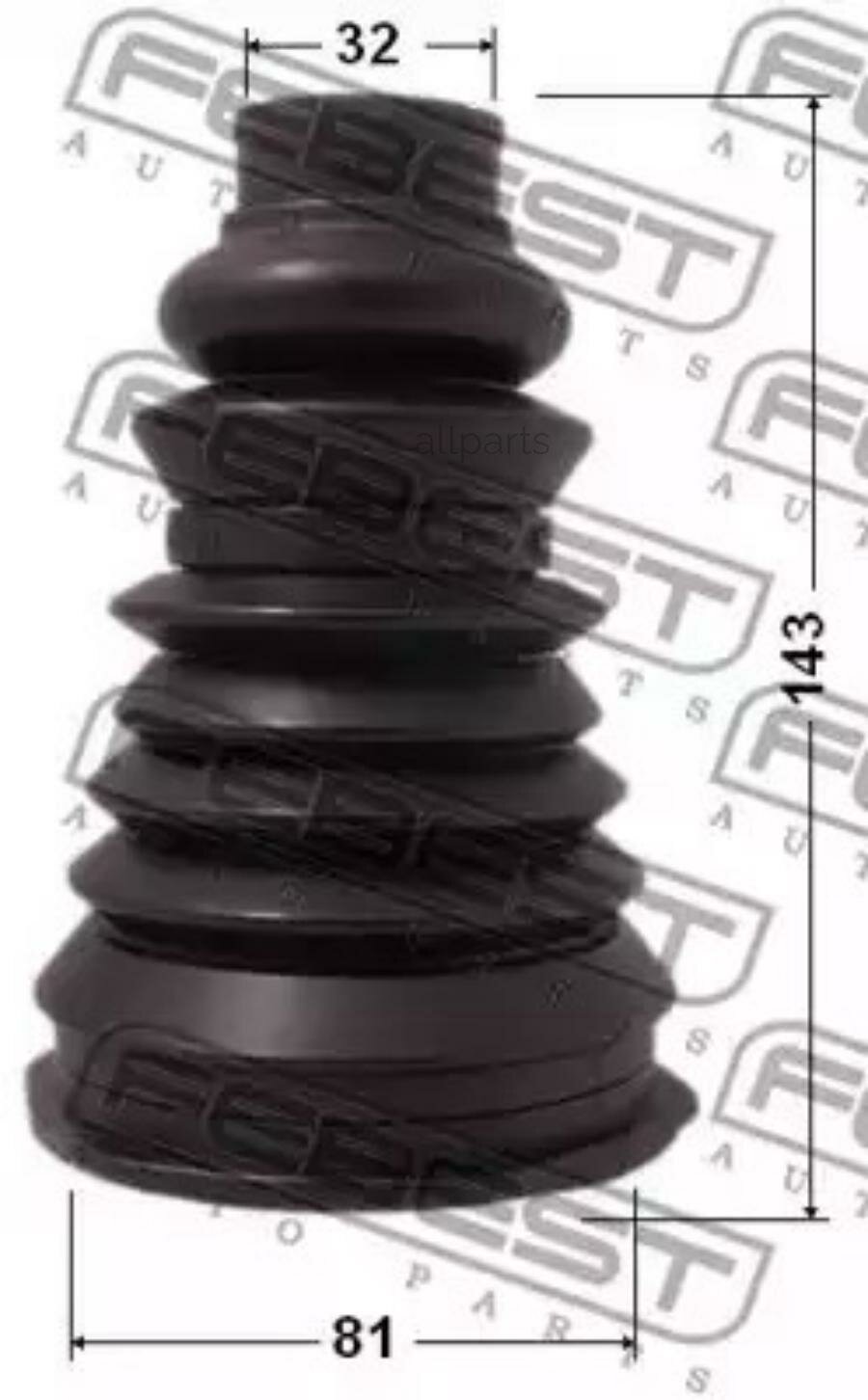 FEBEST 2417P-LOG Пыльник ШРУС наружный комплект PVC 81x143x32 RENAULT Logan/LADA Largus /81X143X32 FEBEST 2417P-LOG