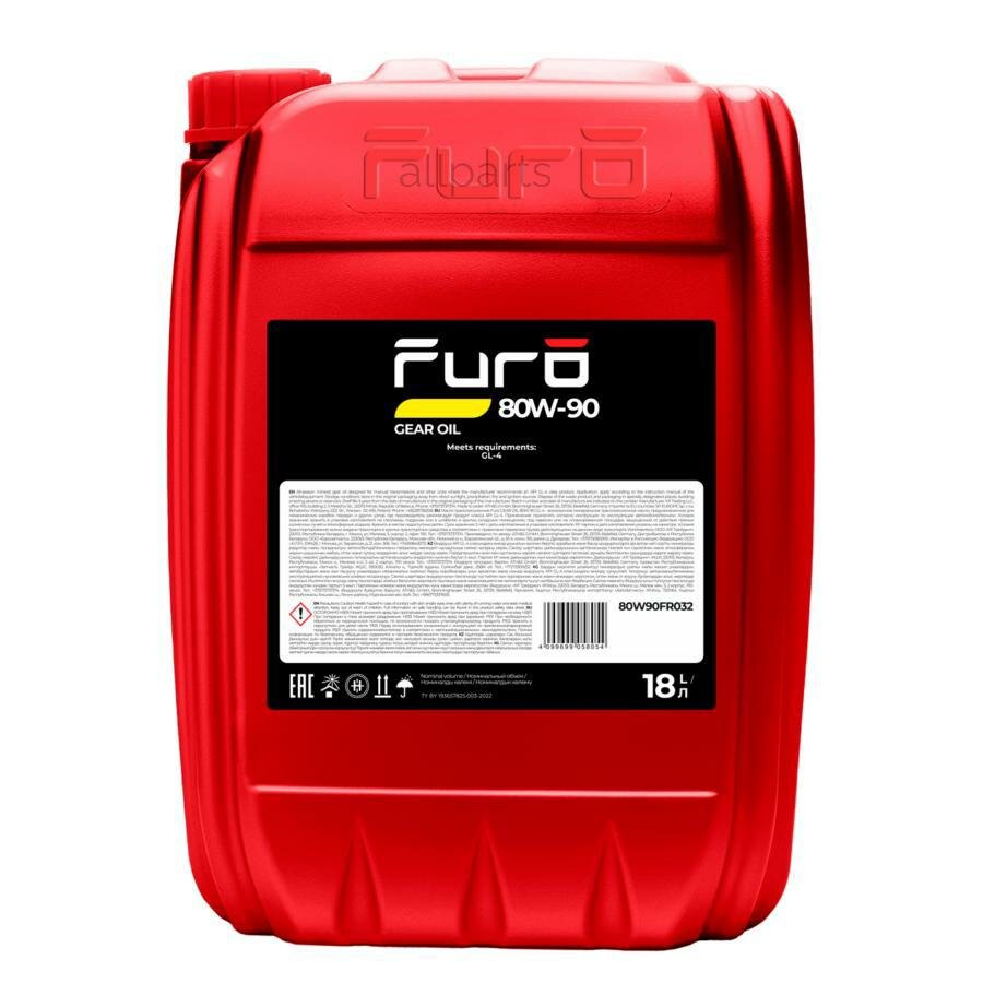 FURO 80W90FR032 Furo GEAR OIL 80W90 (18L) масло трансмиссионное! минер.\ API GL-4