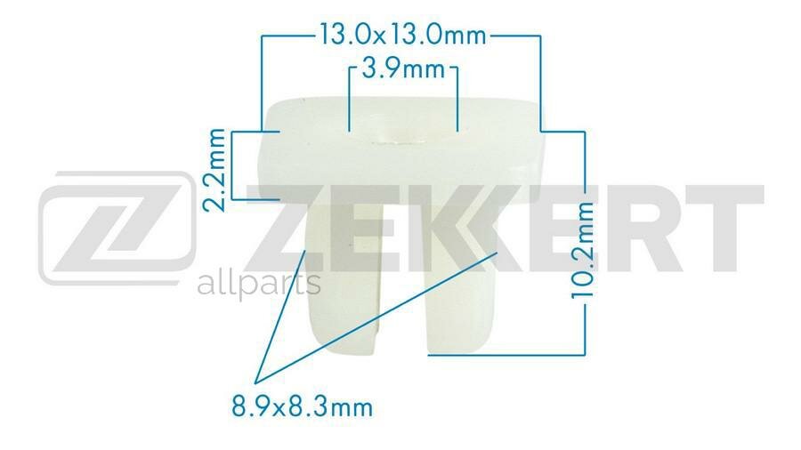 ZEKKERT BE-3269 Клипса крепёжная Honda Mazda Nissan Toyota (миним. кол-во заказа 10 шт)