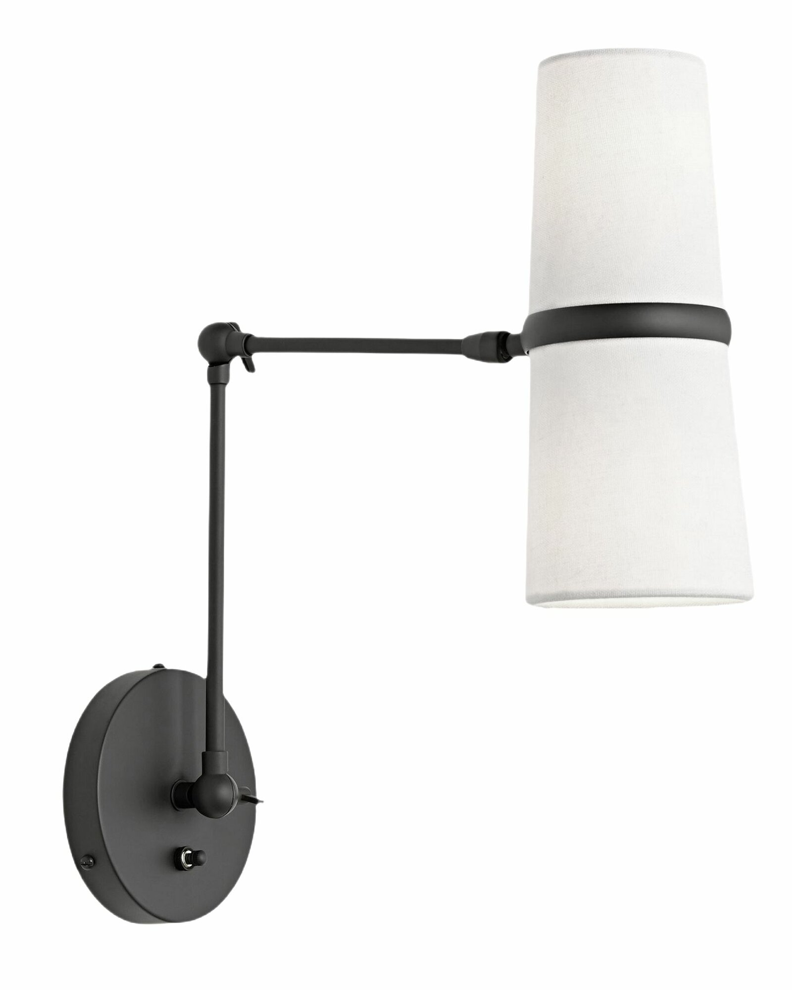 Чёрное бра "Флемиш" на шарнире