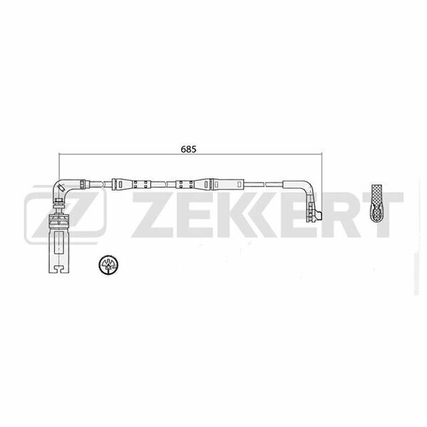 Датчик износа тормозных колодок для автомобиля BMW БМВ, ZEKKERT BS-8047 (1 шт.)