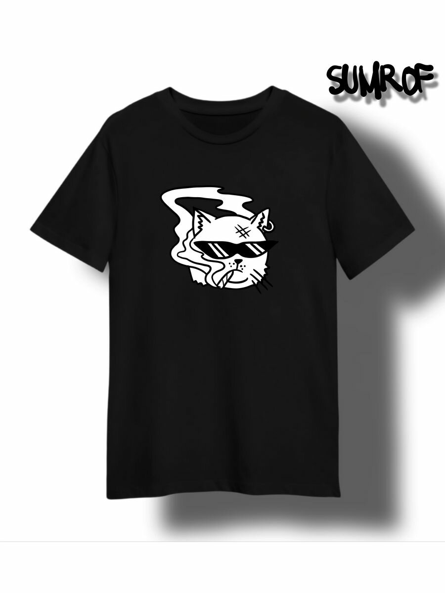 Футболка с котиками кот бандит