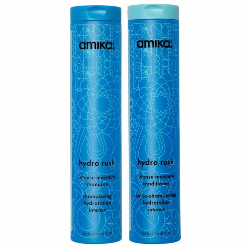 Amika Косметический набор для волос Hydro Rush Intense Moisture Shampoo And Conditioner Bundle, 550мл