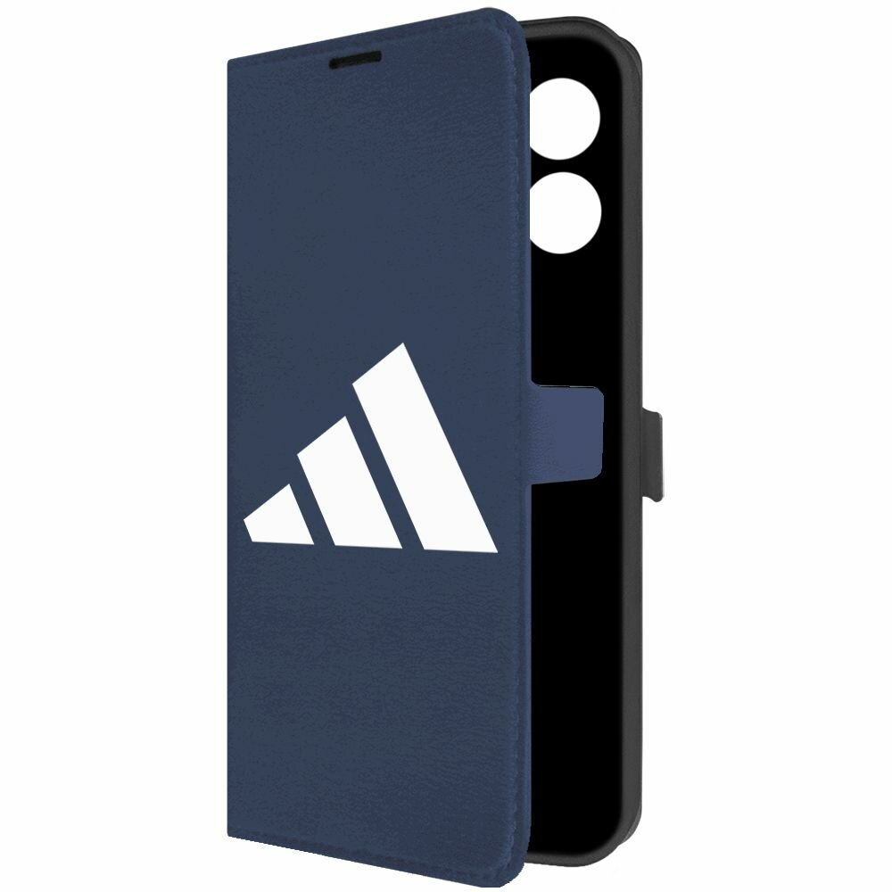 Чехол-книжка Krutoff Eco Book для Oppo A18 Adidas (Адидас) (синий)