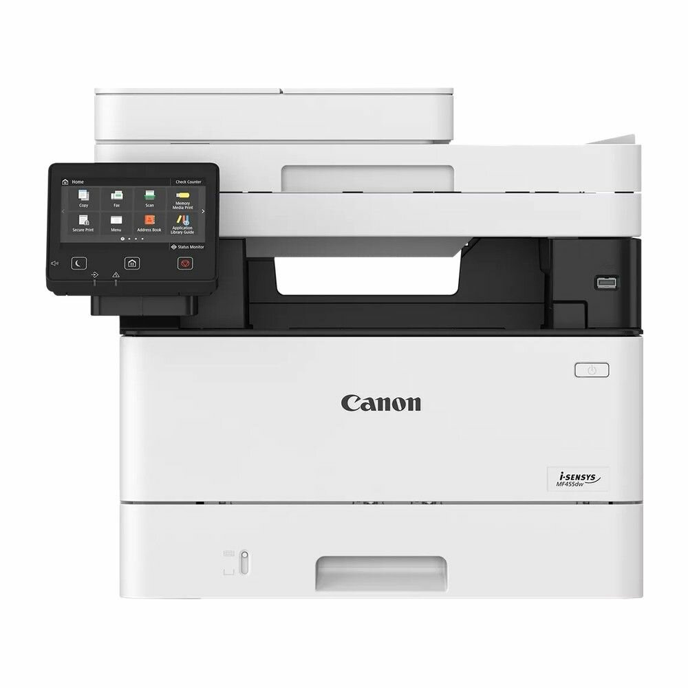 Canon i-Sensys MF455dw А4, МФУ, лазерное, черно-белое ,38стр/мин, 1200dpi, 800МГц, 1024Мб, 250+100, WiFi/USB/Ethernet , 3100стр/картридж, (5161C006)