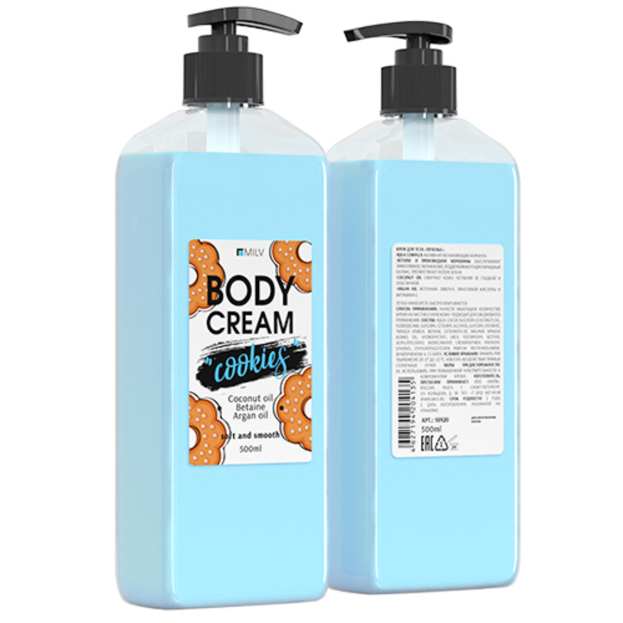 Крем для тела Milv, "печенье", 500 мл
