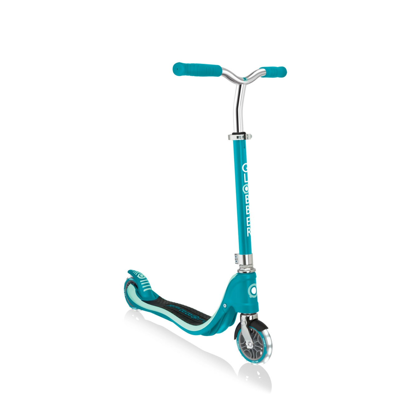 Детский самокат Globber FLOW 125 Lights V2, двухколесный, нескладной - Teal