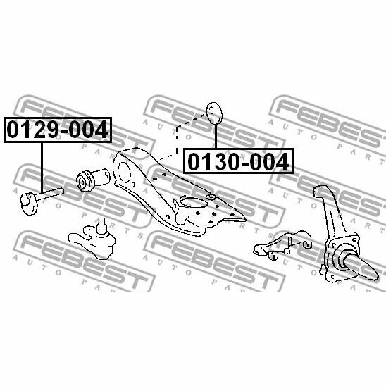Чаша холостого хода, балка моста, FEBEST 0130-004 (1 шт.)